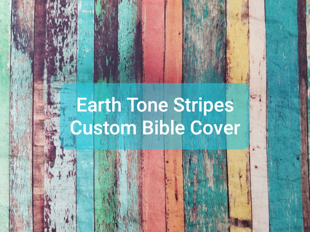 Bible Cover, Adjustable Bible Cover, Fabric Bible Cover, Custom Fitted ...
