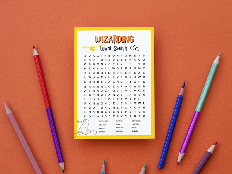 Wizard Word Search - Etsy