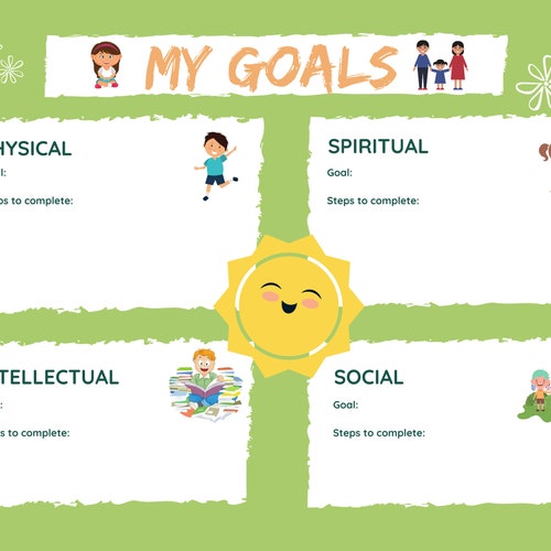 Children and Youth Program Goal Charts for Kids Physical - Etsy