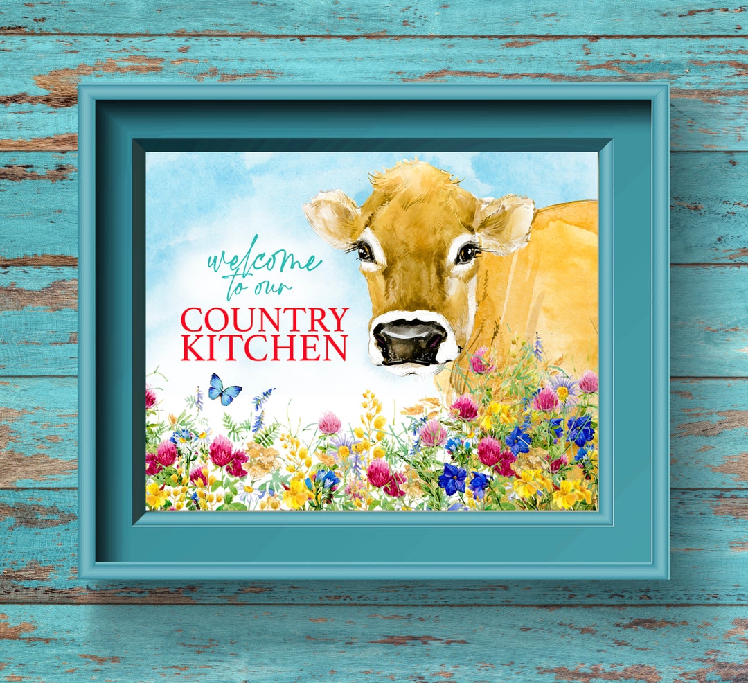 HEIFER Wall Art. Pioneer Woman Flowers Wall Art & Sublimation Design ...