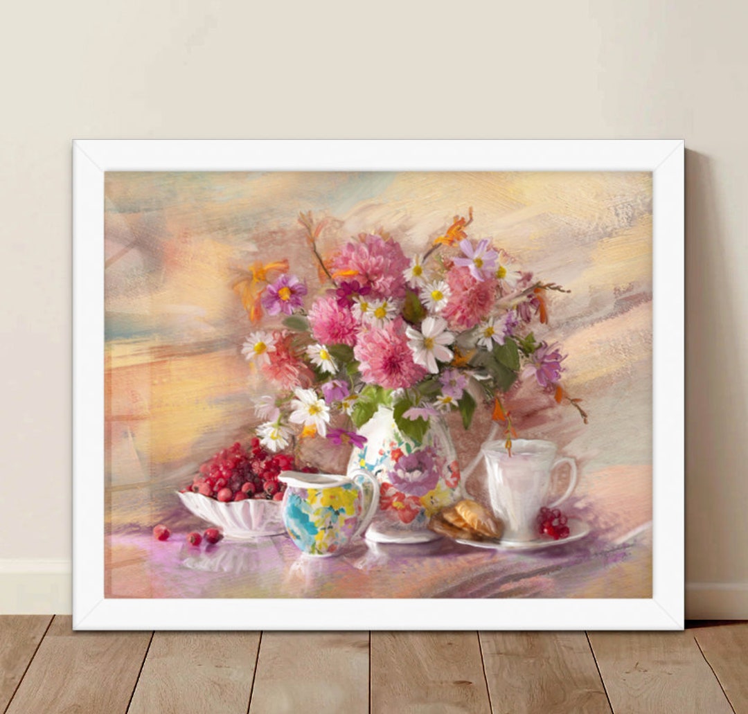 Wild Flowers Wall Art & Sublimation Design PNG JPG Digital Download ...
