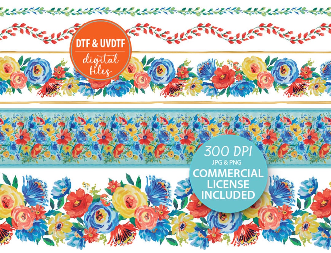 Delaney Border Bundle Seamless DTF Transfer Pioneer Woman Border Design ...