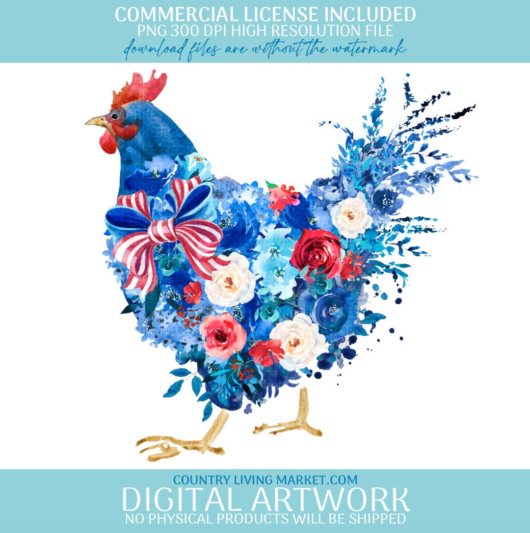 Fourth of July Chicken Decal DIGITAL DOWNLOAD Sublimation Design PNG ...