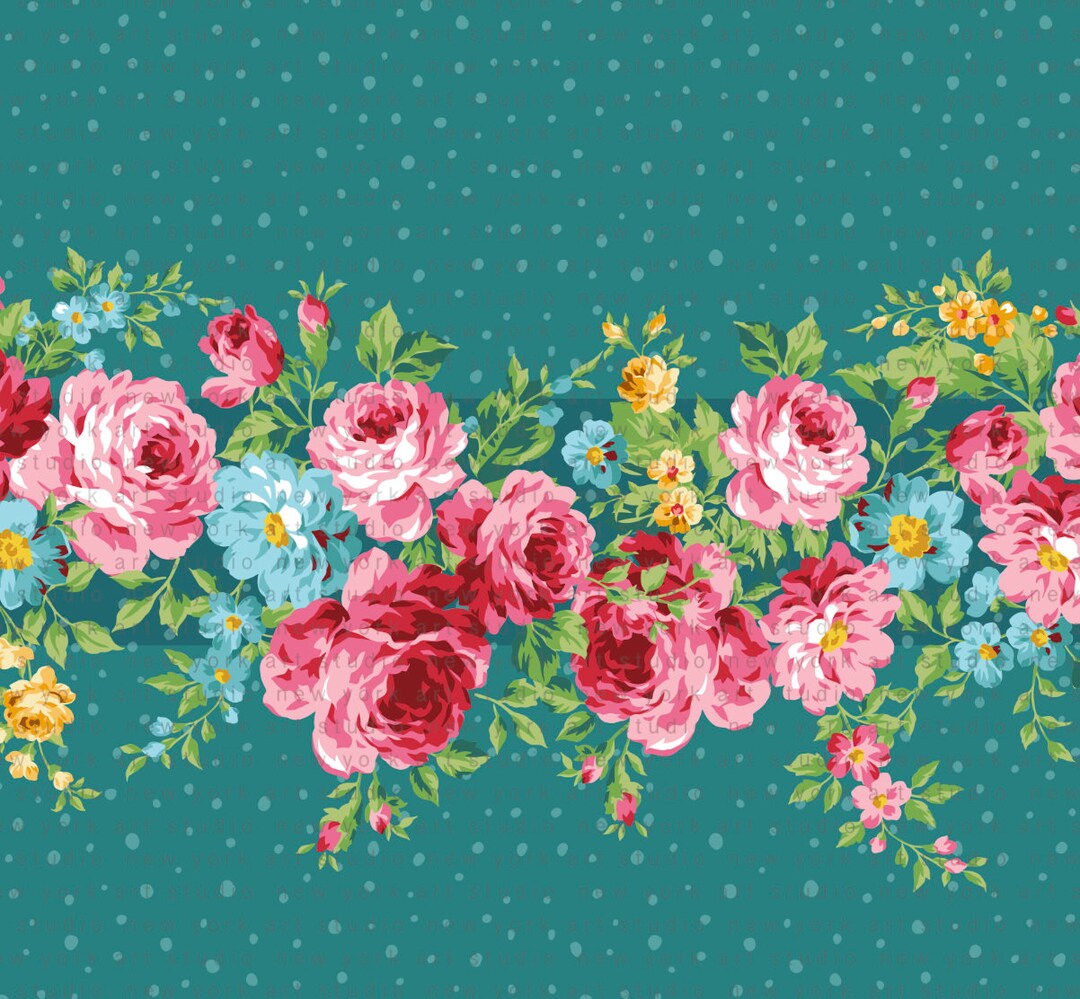 Sweet Rose Seamless Digital Paper. Pioneer Woman-inspired Downloads ...