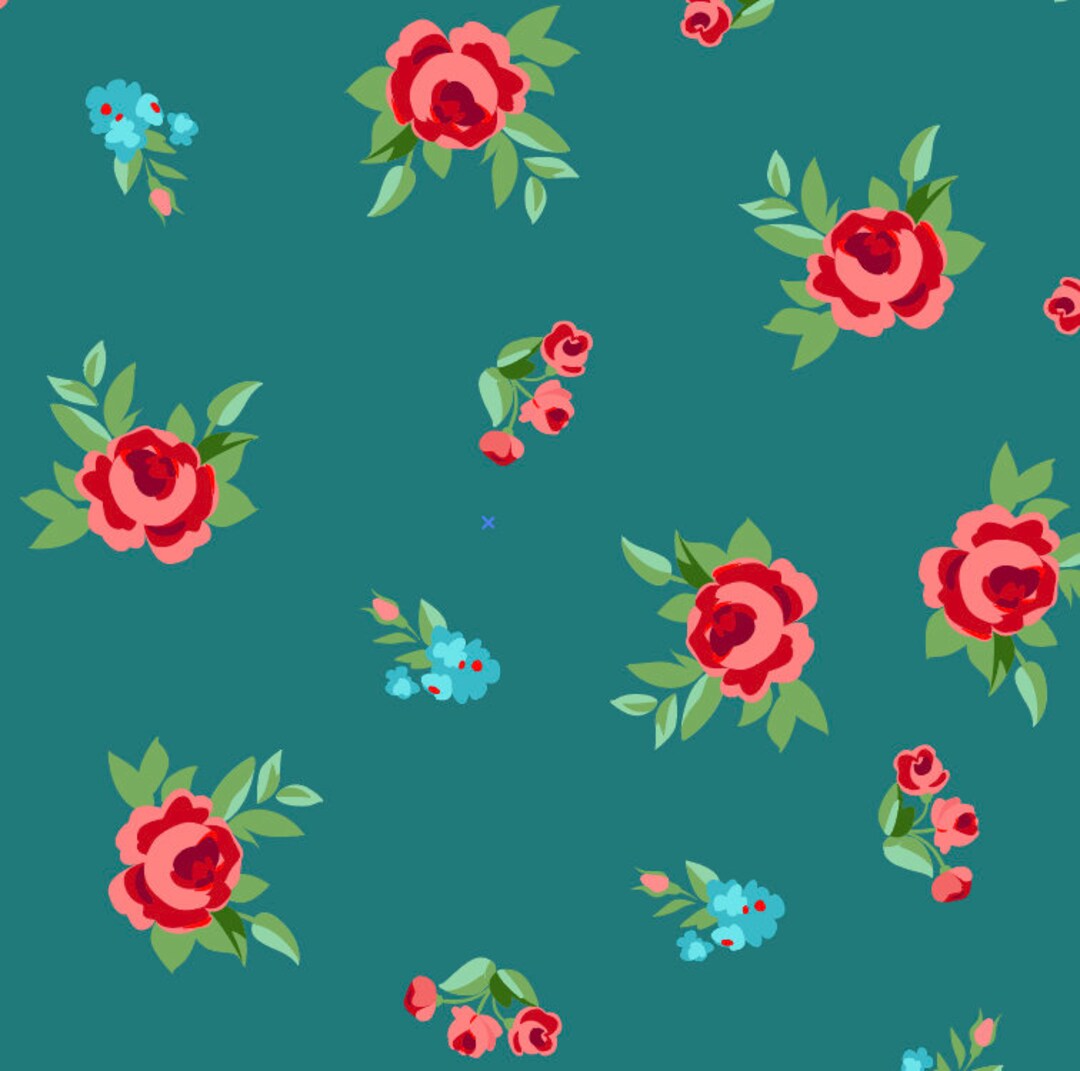 Vintage Floral Ditzy Rose Background Designs Downloads Country Decor ...