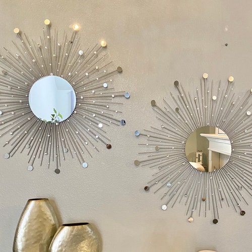 2 Glamorous Sunburst Mirror Set 29 Sunburst Mirror - Etsy
