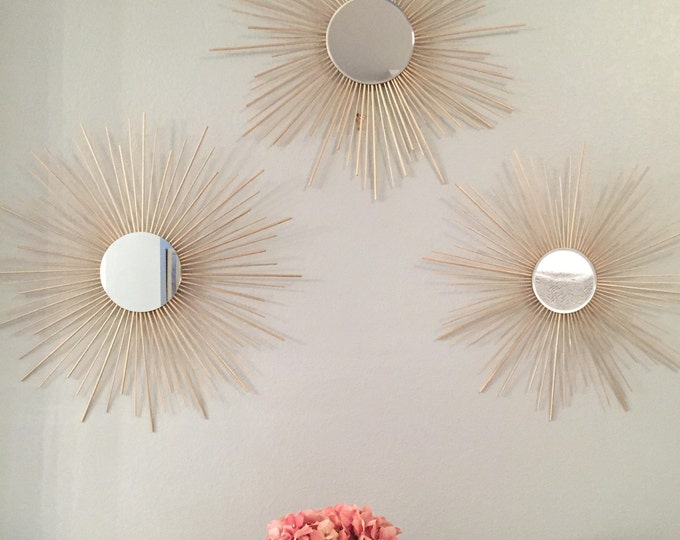 Trio 30 Sunburst Mirrors, Sunburst Mirror, Starburst Mirror, Mirror ...