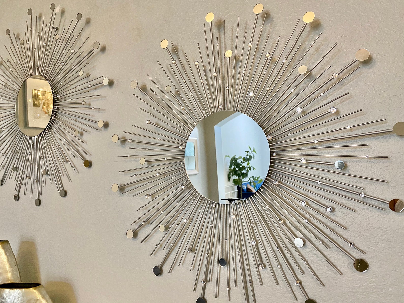 2 Glamorous Sunburst Mirror Set 29 Sunburst Mirror - Etsy