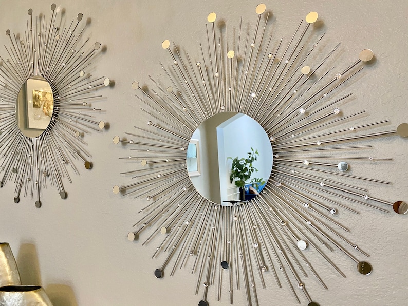 2 Glamorous Sunburst Mirror Set 29 Sunburst Mirror - Etsy