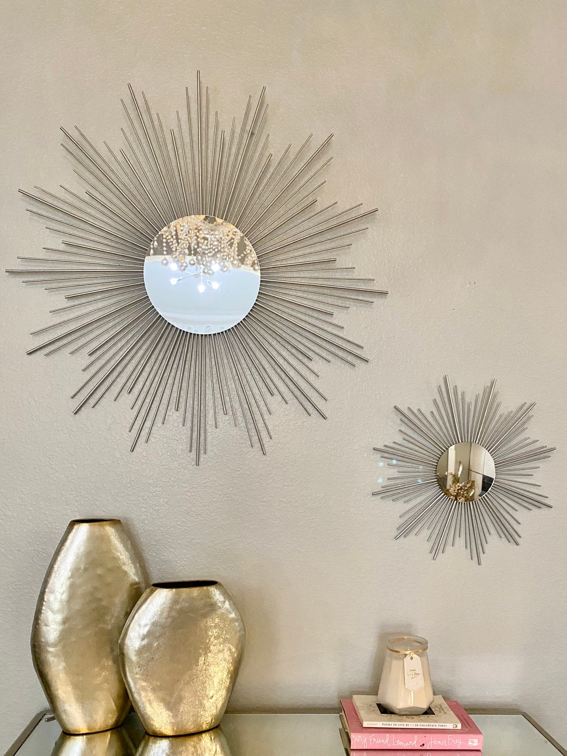 2 Sunburst Mirror Set 29 17 Sunburst Mirror Starburst | Etsy Canada