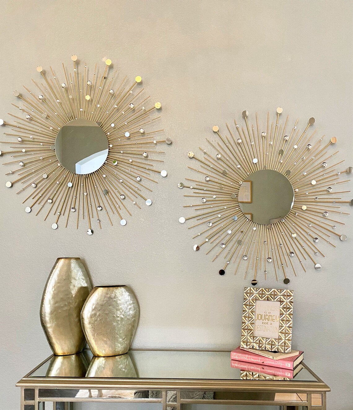 2 Glamorous Sunburst Mirror Set 29 Sunburst Mirror - Etsy