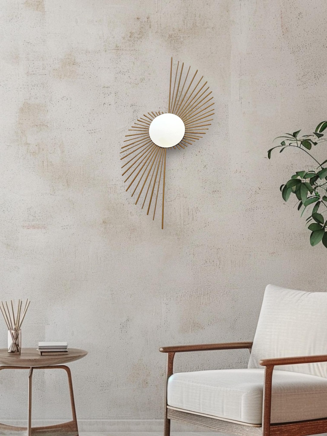 Modern Gold Sunburst Mirror, Starburst Mirror, Sun Mirror, Gold ...