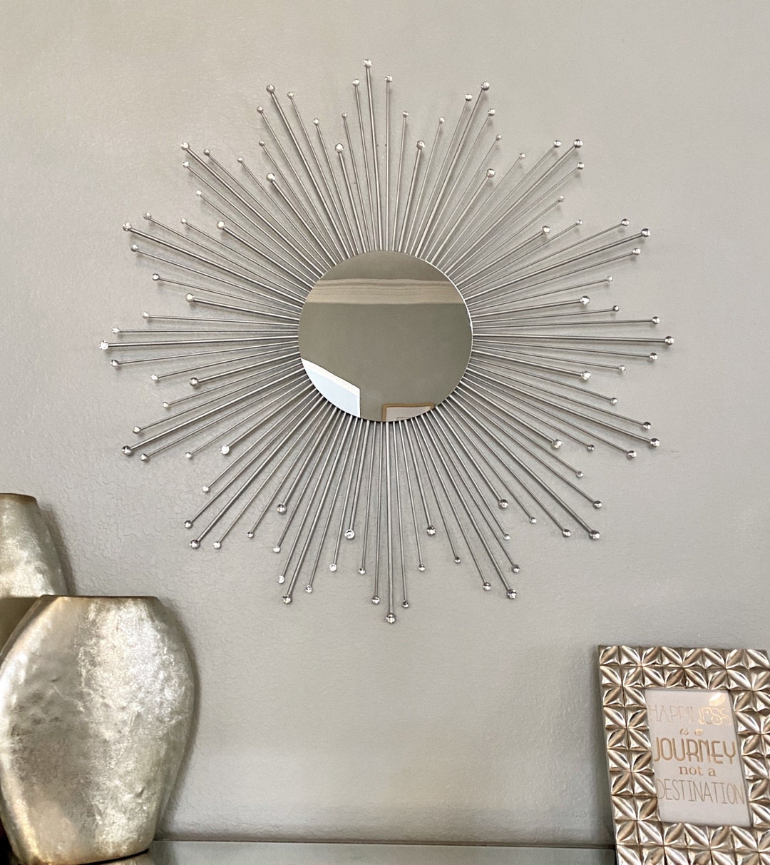 30" Sparkle Sunburst Mirror (gems), Sun Mirror, Sunburst Mirror ...