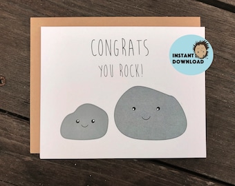 Congrats You Rock - Etsy