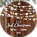 Our 3rd Christmas Ornament - Rustic Tree Lights - Couple’s Round ...