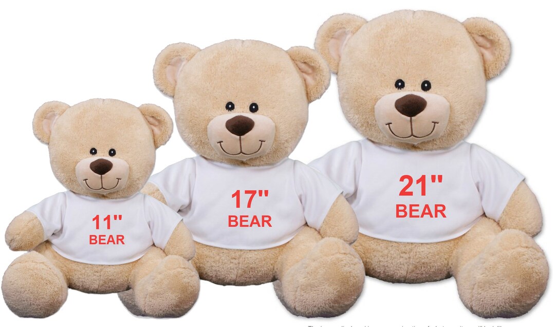 Personalized Teddy Bear - Personalized With Any Text or Photo - Etsy