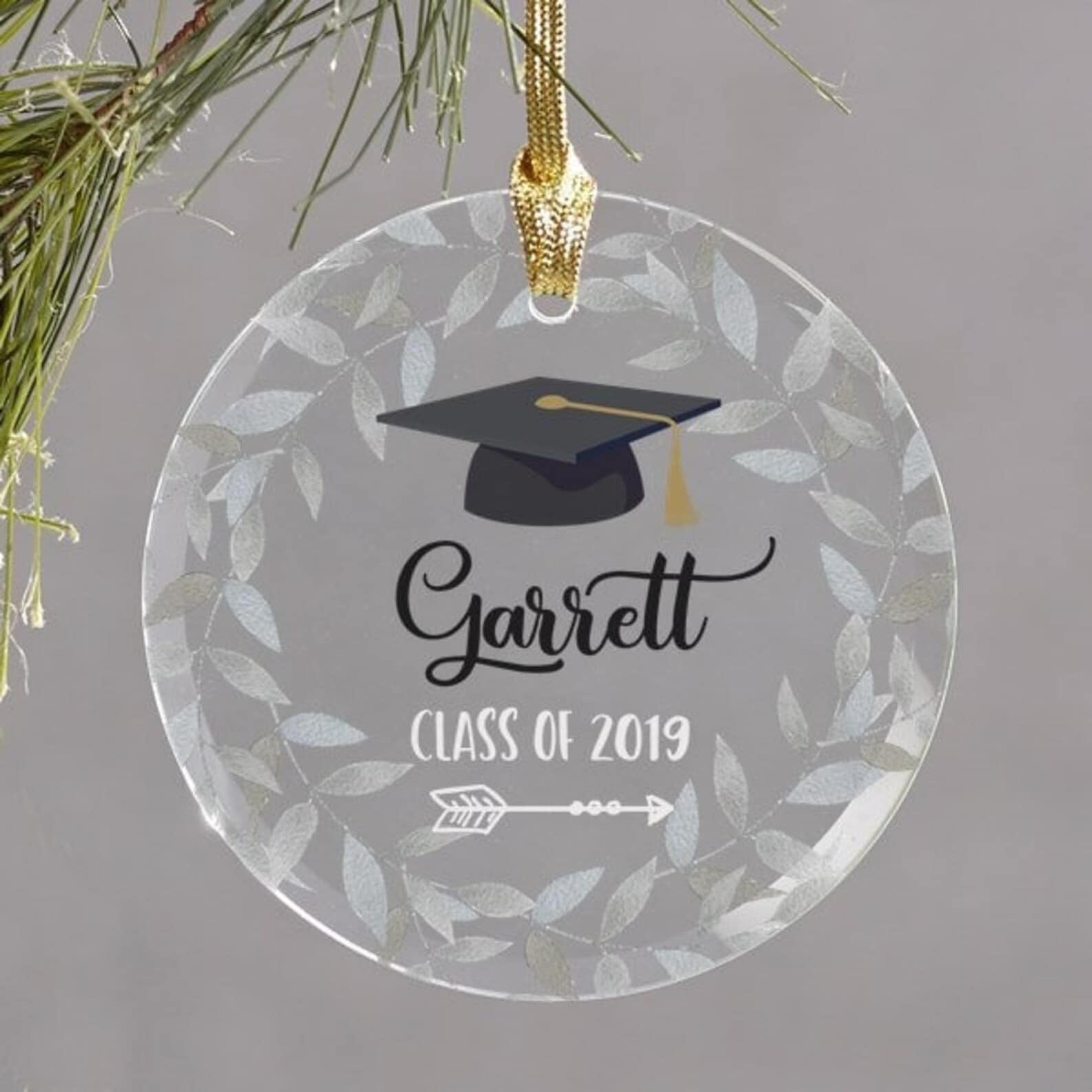 Graduation Ornament - Glass Ornament - Personalized With Name & Year ...