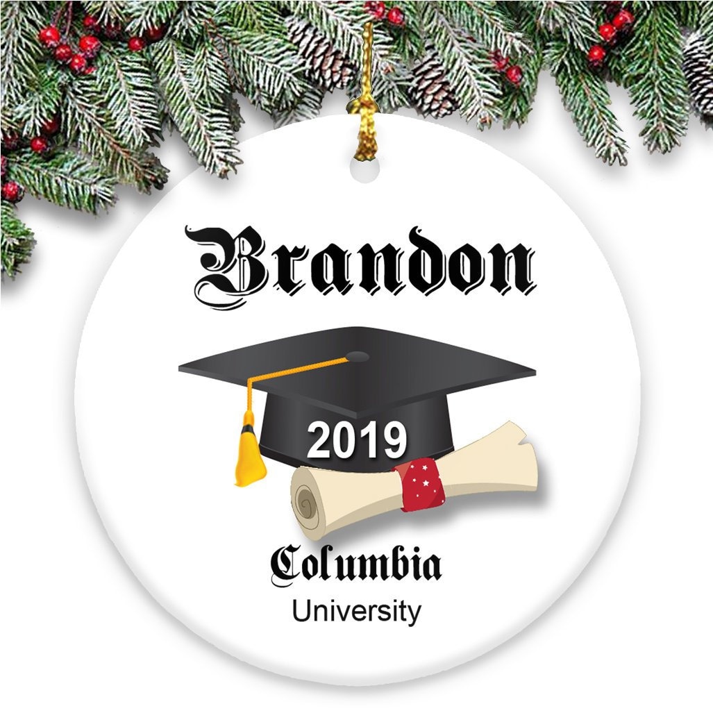Graduation Ornament - Personalized With Name, Year & School Name, High ...