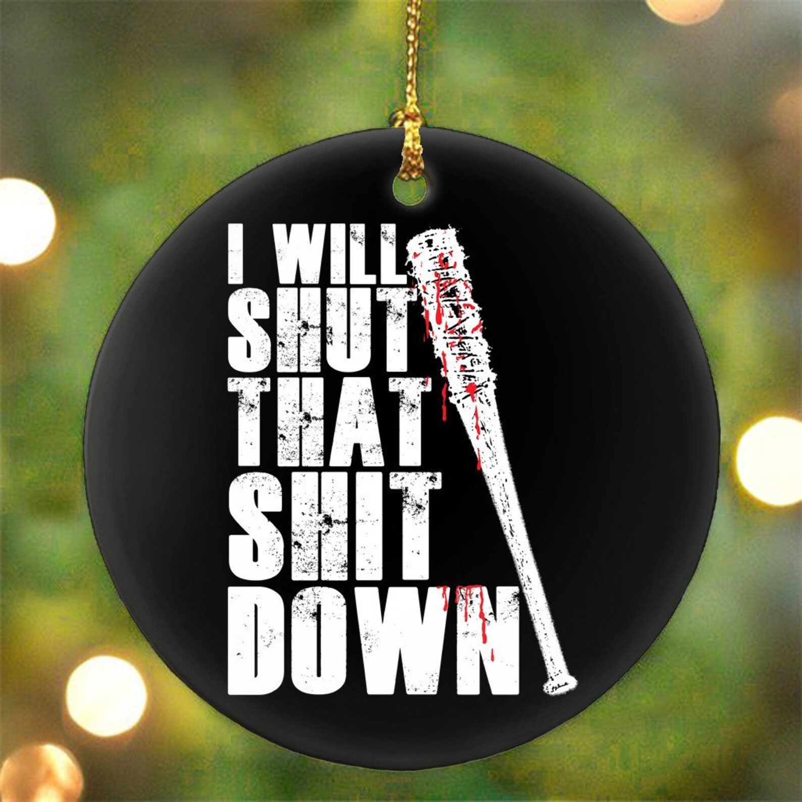 I Will Shut That Shit Down negan Parody Ceramic - Etsy