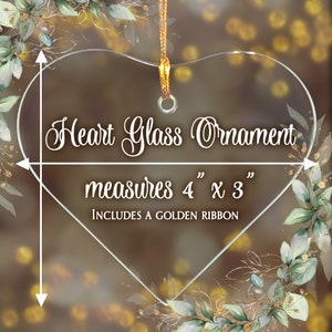 Always & Forever in Our Hearts - Glass Heart Ornament - Personalized ...