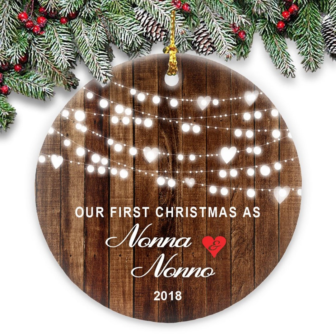 Our First Christmas as Nonna & Nonno Ornament - Italian Grandparent ...