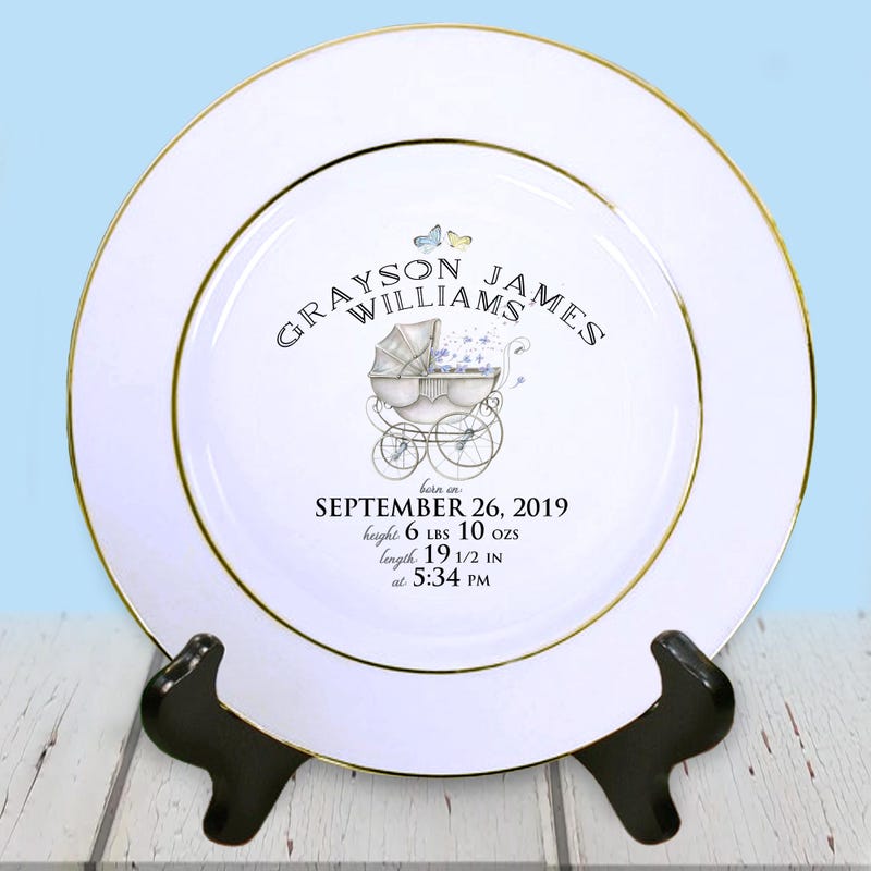 Baby Birth Plate - Etsy