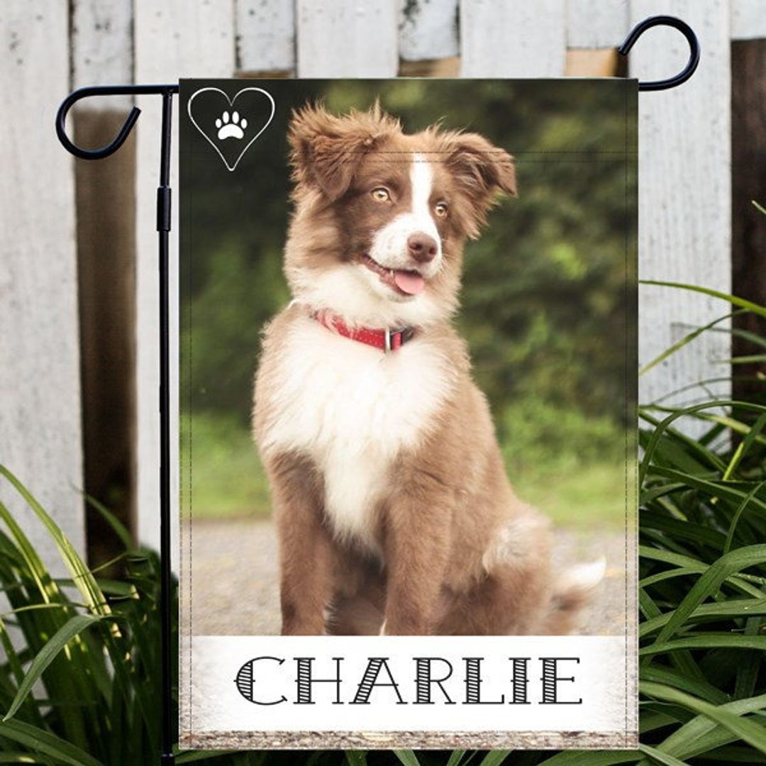 Personalized Pet Photo Garden Flag Single or Double Sided, Garden Decor ...