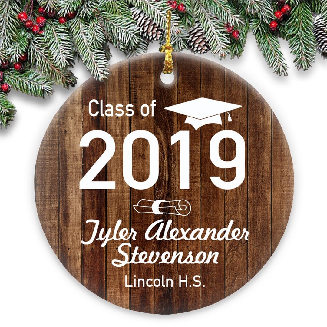 Graduation Ornament - Personalized With Name, Year & School Name, High ...