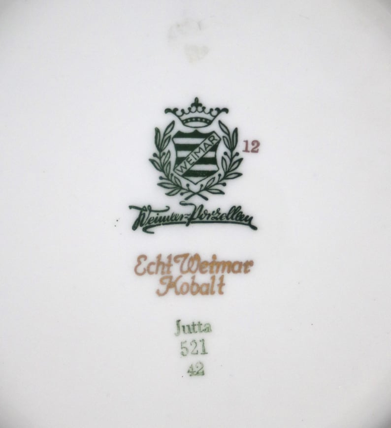 Weimar Porcelain / Weimar Echt Kobalt / Germany - Etsy