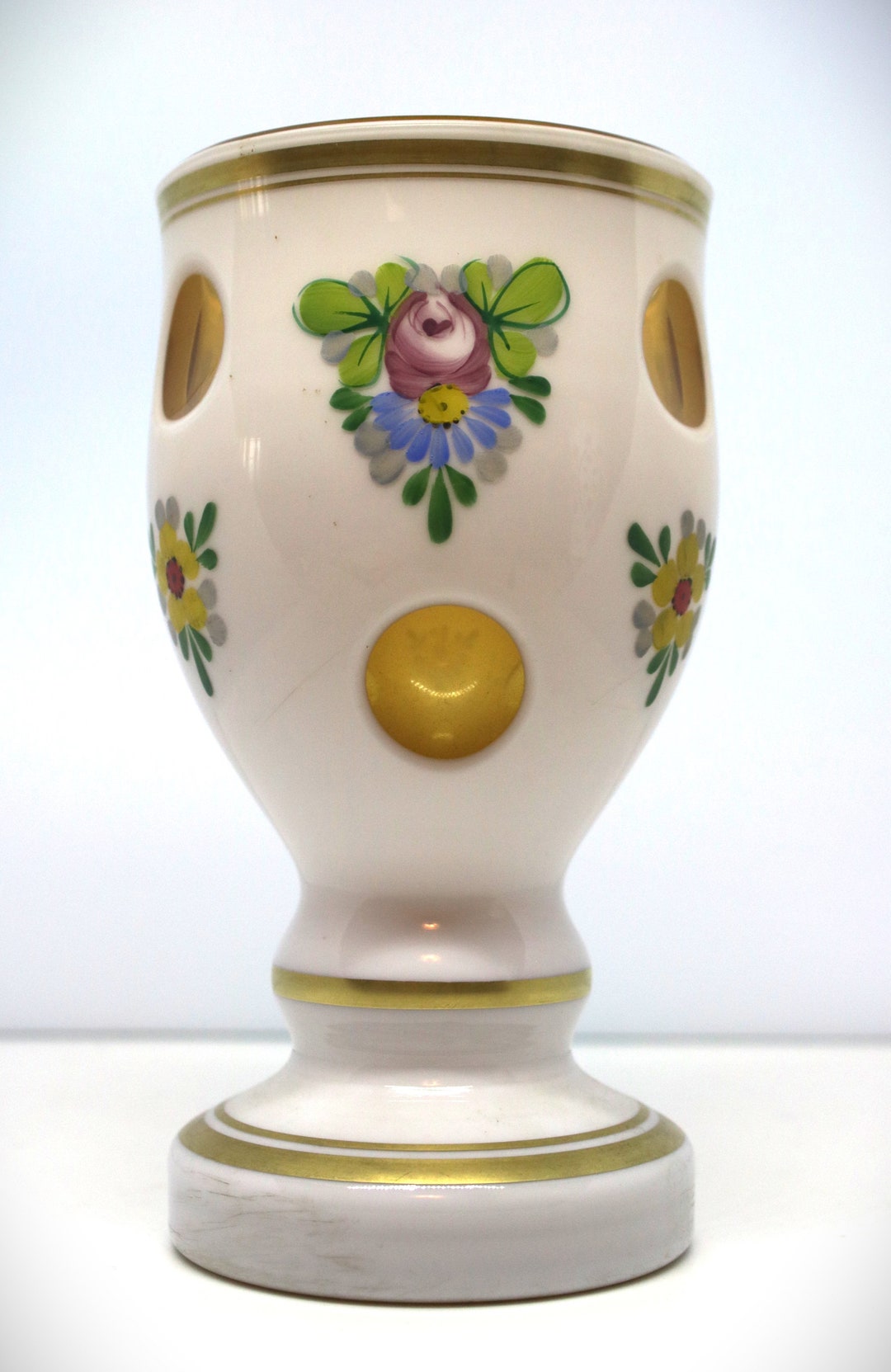 Antique Crystal Vase / Biedermeier / Austria /bohemian Crystal - Etsy