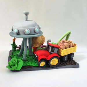 Farm Cake Topper, Tractor Cake Topper, Funny Cake Topper, Birthday Cake ...