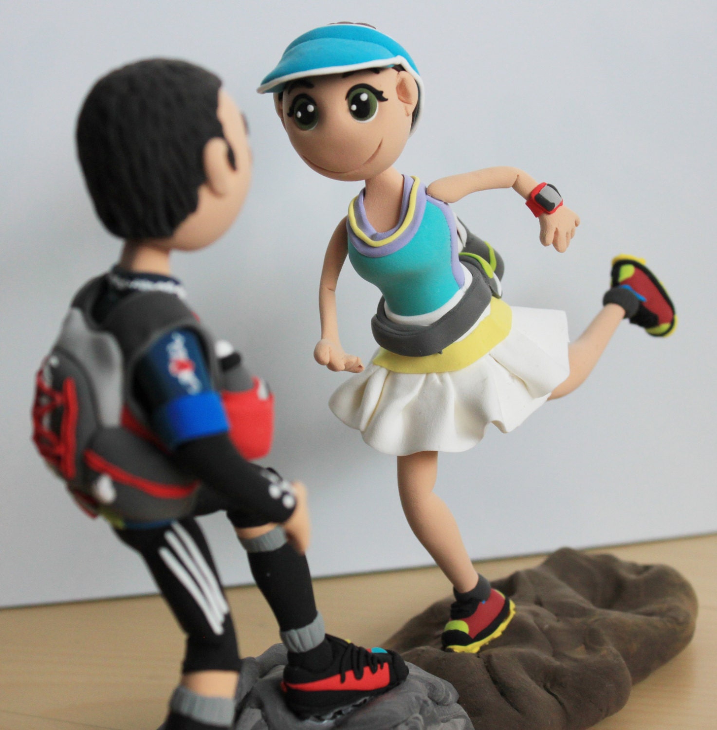 Marathon Runners Cake Topper, Wedding Cake Topper, Cute Cake Topper ...