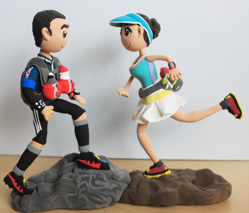 Marathon Runners Cake Topper, Wedding Cake Topper, Cute Cake Topper ...