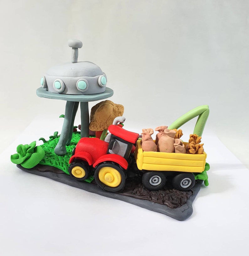 Farm Cake Topper, Tractor Cake Topper, Funny Cake Topper, Birthday Cake ...
