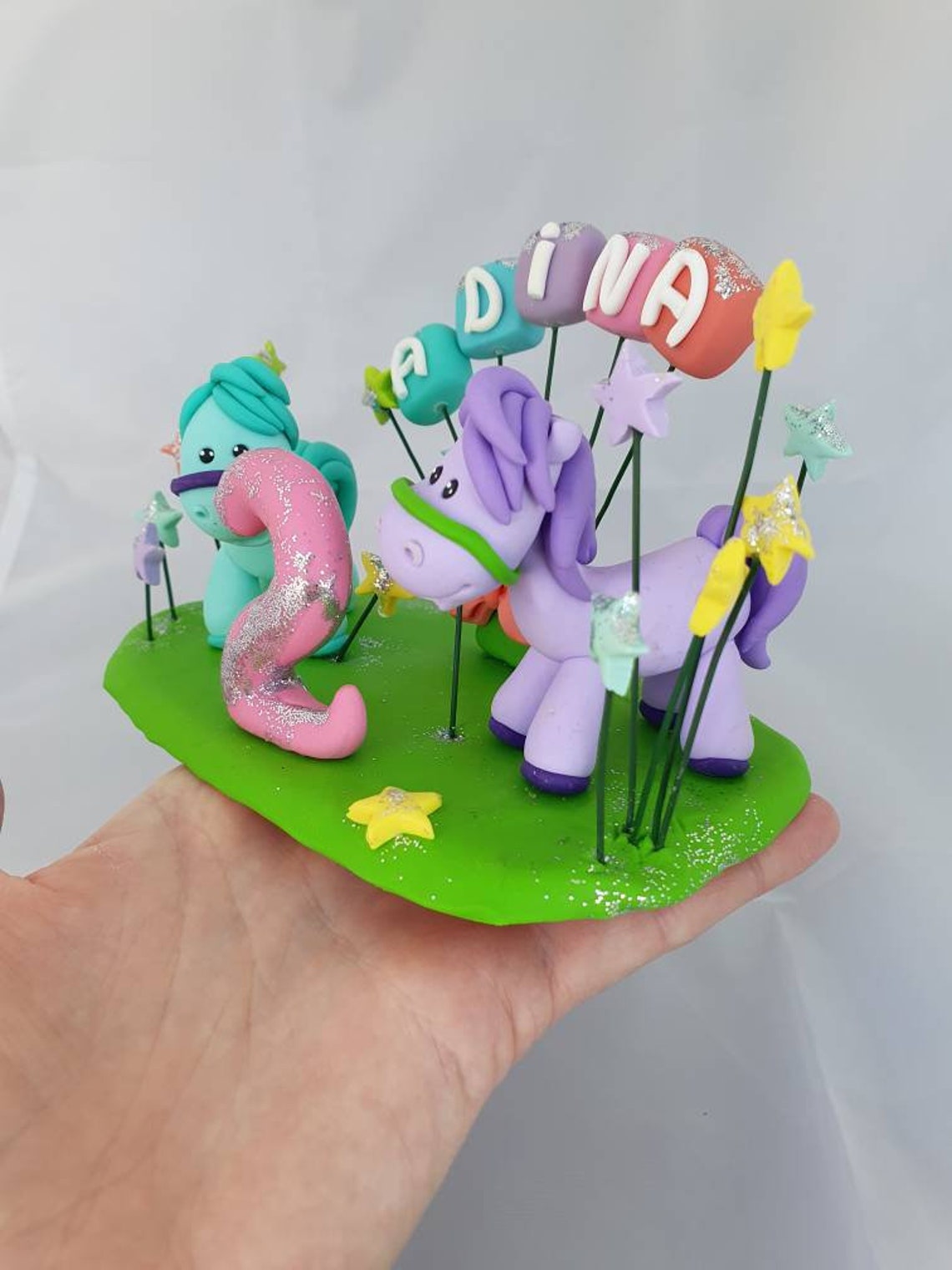 Kids Cake Topper Birthday Cake Topper Horses Cake Topper | Etsy