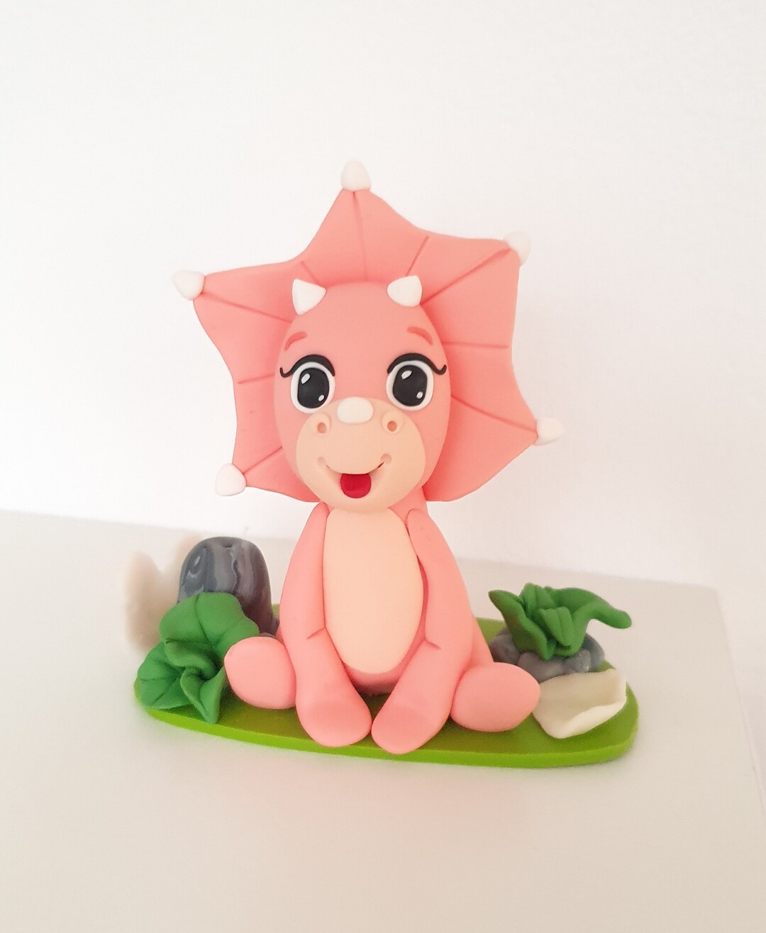 Cute Dinosaur Cake Topper, Dino Cake Topper, Triceratops Cute Cake ...