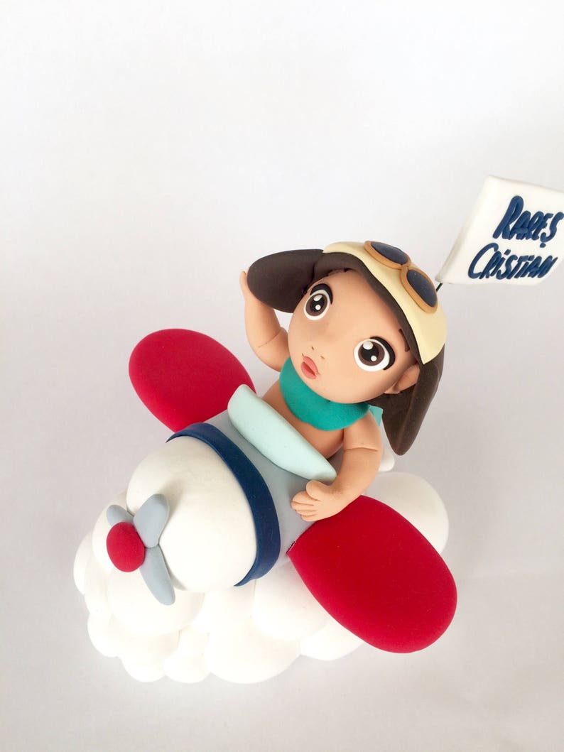 Aviator Cake Topper, Aeroplan Cake Topper, Newborn Cake Topper, Baptism ...