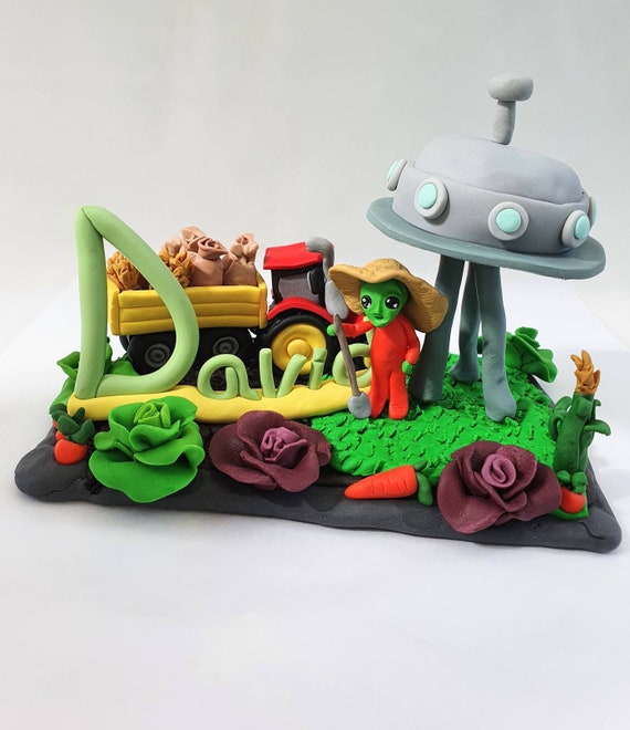 Farm Cake Topper Tractor Cake Topper Funny Cake Topper | Etsy