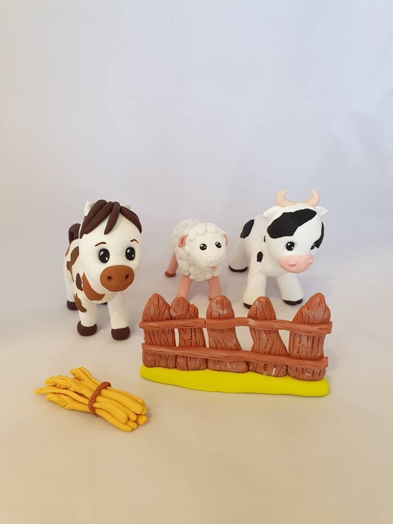 Farm Animals Cake Topper - Etsy