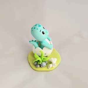 Polymer Clay Dinosaur Cake Topper, Photo Holder - Etsy