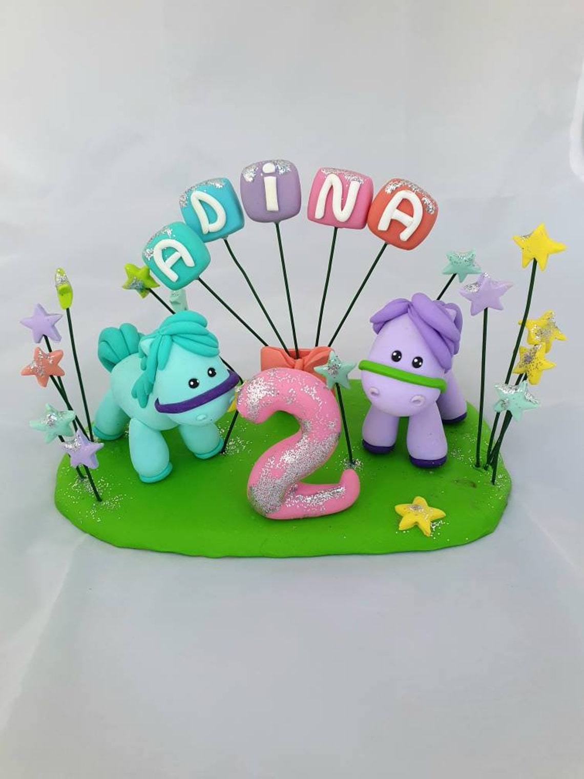 Kids Cake Topper Birthday Cake Topper Horses Cake Topper | Etsy