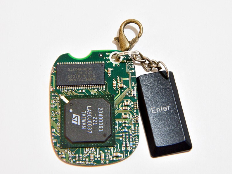 Cpu keychain Motherboard gifts Geek keychain Circuit board | Etsy