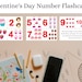 Valentine's Day Number Flashcards Digital Download - Etsy