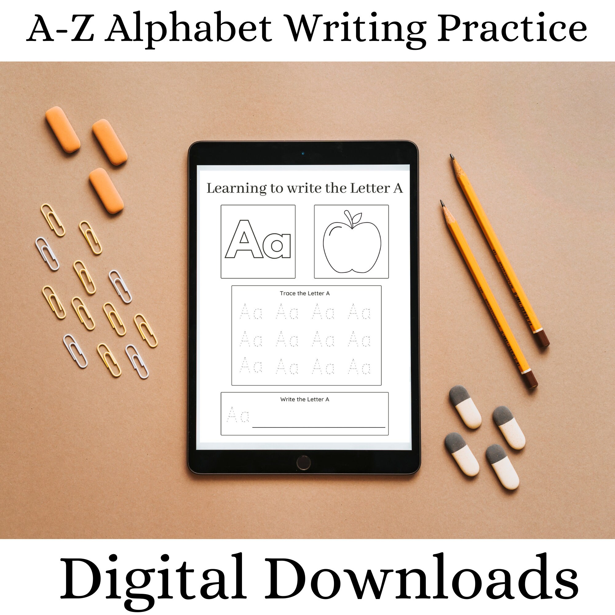 A-Z Alphabet Writing Practice Digital Download - Etsy