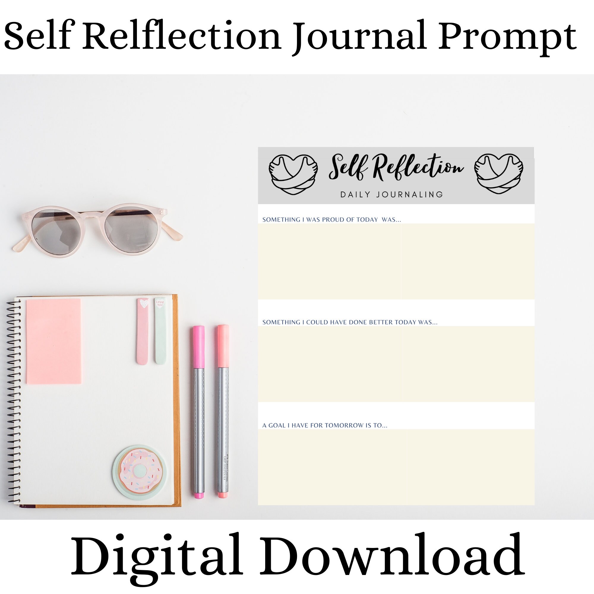 Self Reflection Journal Prompt Digital Download - Etsy