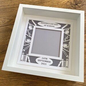 First Day at School Frame Personalised 1st Day at School Paper Cut - Etsy