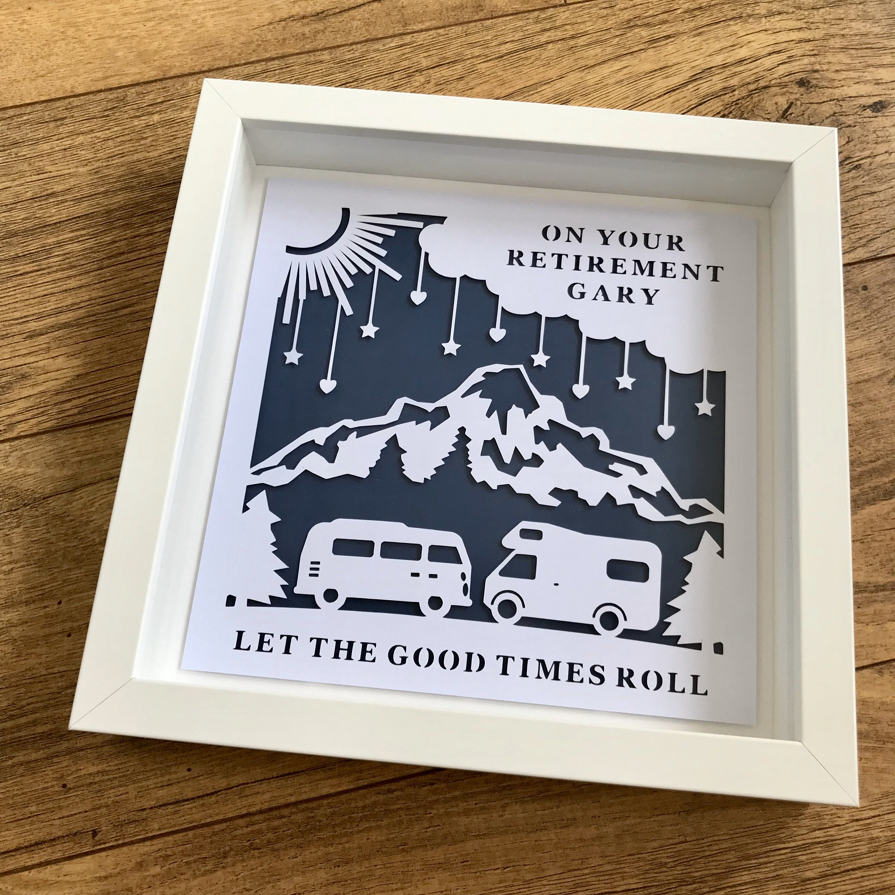 Personalised Retirement Camper Van Car and Motor home Paper | Etsy