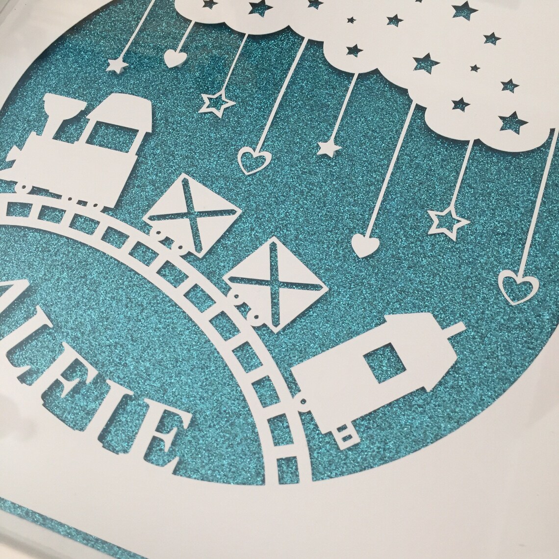 Personalised New Baby Papercut Train Frame With Birth Details - Etsy UK