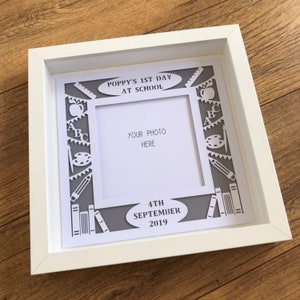First Day at School Frame Personalised 1st Day at School Paper Cut - Etsy