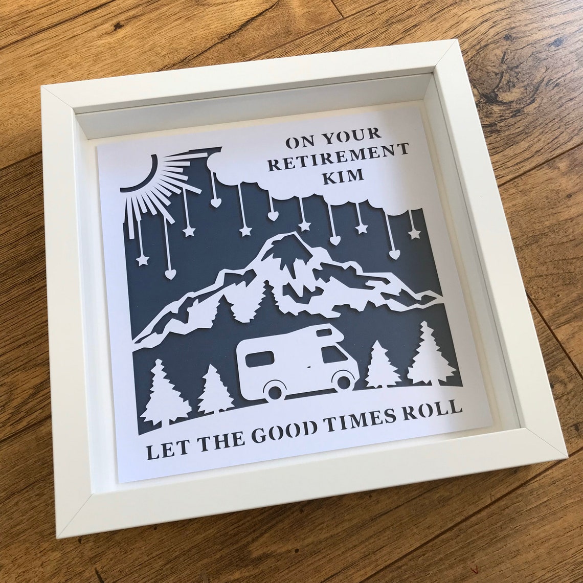 Personalised Retirement Camper Van Car and Motor home Paper | Etsy